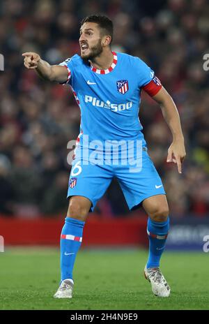 Liverpool, England, 3rd November 2021. Diego Simeone manager of ...