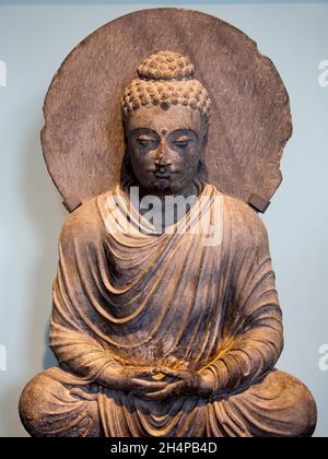 Ancient Gandhara Buddha statue, stone carving, Gallery of Gandhara ...