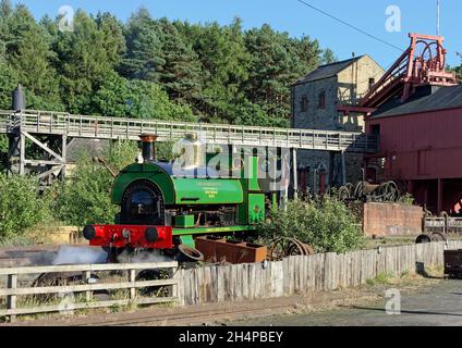 Steam engine shunting coal wagons at Newmarket Colliery, Wakefield ...