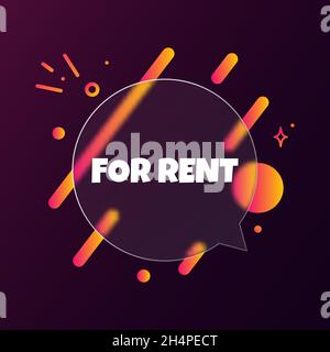 for rent speech bubble. for rent sign. for rent banner Stock Vector ...