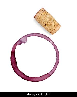 wine stain corkscrew cork fleck beverage drink alcohol Stock Photo - Alamy