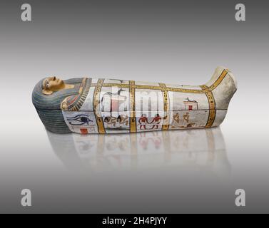 Ancient Egyptian burial sarcophagus of the lady Henutmehyt (1279-1213 ...