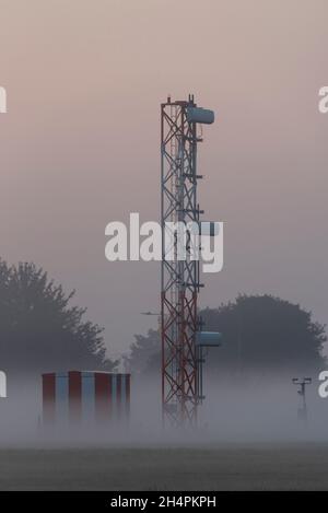 ILS Glide slope tower landing system at London Southend Airport ...