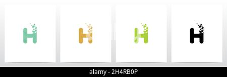 Letter Eroded Into Leaf Letter Logo Design R Stock Vector Image & Art ...