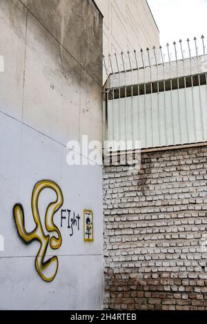 Graffiti is an art that is usually banned in Iran. Artists draw their ...