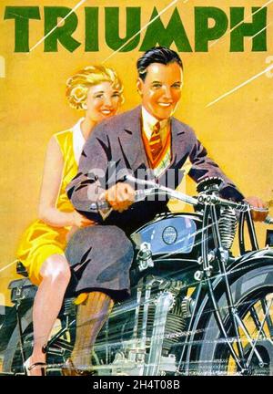 Triumph - Vintage Motorcycle Advertising Stock Photo - Alamy