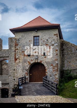 Piast Castle Tower, 14th century, in Cieszyn, Śląskie, Poland Stock ...