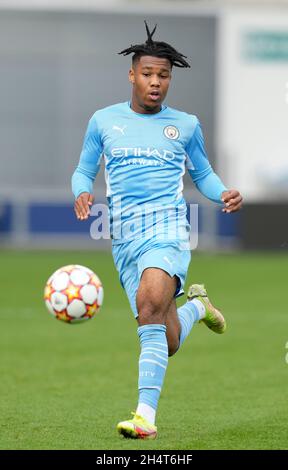 Manchester, England, 3rd November 2021. Finley Burns of Manchester City ...