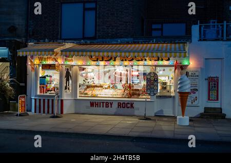 The Whitby Rock shop in Whitby, North Yorkshire, England, U.K Stock ...