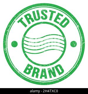 TRUSTED BRAND text written on pink-black lines stamp sign Stock Photo ...