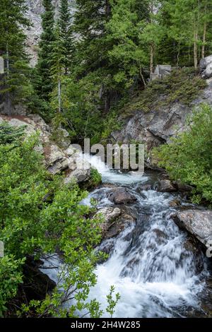 McCullough Gulch Trail Waterfall Trail near Breckenridge, Colorado, USA ...