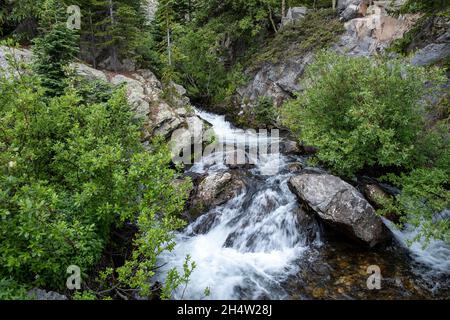McCullough Gulch Trail Waterfall Trail near Breckenridge, Colorado, USA ...