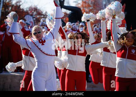The Indiana University Marching Hundred and RedSteppers dance team ...