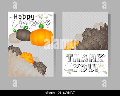Modern Thanksgiving design for presentations templates with space for ...