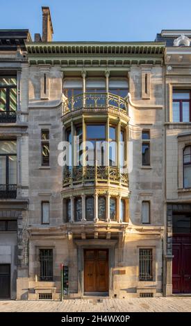 Brussels, Belgium. Hotel Tassel (Victor Horta, 1898: Art Nouveau) 6 Rue ...