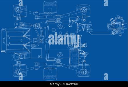 Mars Rover. Vector rendering of 3d Stock Vector Image & Art - Alamy