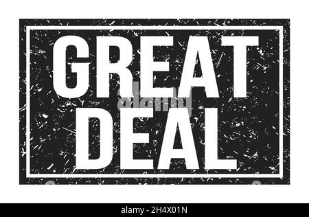 GREAT DEAL, words written on orange rectangle stamp sign Stock Photo ...