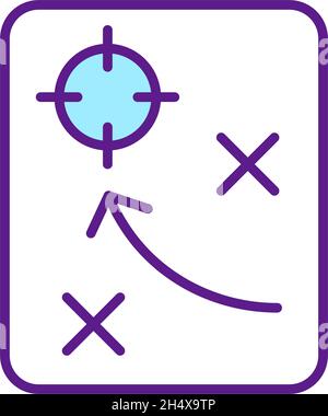 Goal setting RGB color icon Stock Vector Image & Art - Alamy