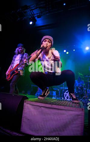 Jenna McDougall of Tonight Alive performing during Kerrang Tour ...