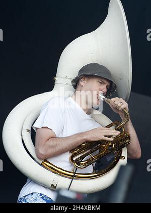 Riot Jazz in concert during Parklife Weekender festival in Heaton park ...