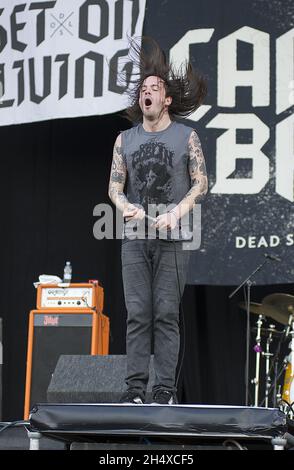 Liam Cormier of Cancer Bats performing live at Download Festival in ...