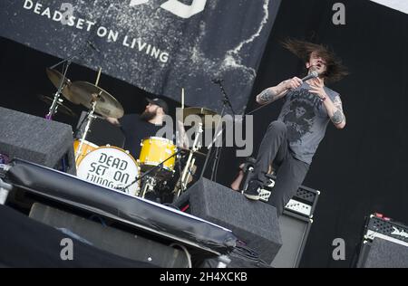 Liam Cormier of Cancer Bats performing live at Download Festival in ...