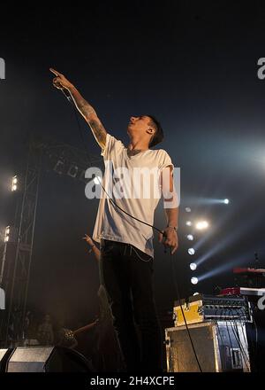 Josh Friend of Modestep in concert at Download Festival at Donington ...
