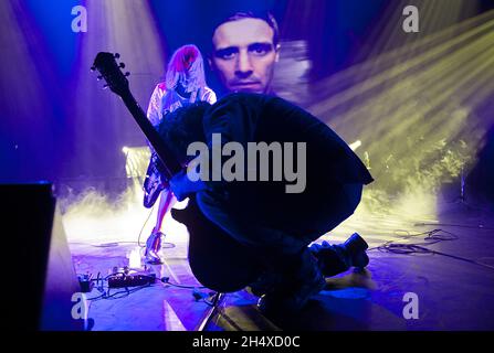 Kim Gordon and Bill Nace of Body/Head in concert during the Meltdown ...