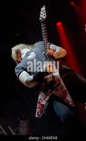 Gary Holt of Slayer performs at the Festival d'été de Québec on July 11 ...