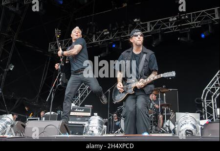 Bobby Hambel of Biohazard live on stage on day 3 of Bloodstock Open Air ...