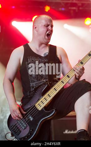 Heavy metal band Fury performing live on stage at Bloodstock festival ...