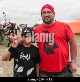 Heavy Metal Fans at Bloodstock Festival, Catton Park Derbyshire, UK. 10 ...