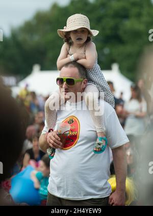 Festivalgoers on day 2 of Bluedot Festival on July 21, 2018 at Jodrell ...