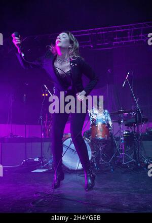 Rebecca Macintyre and Josh Macintyre of Marmozets perform live on stage ...