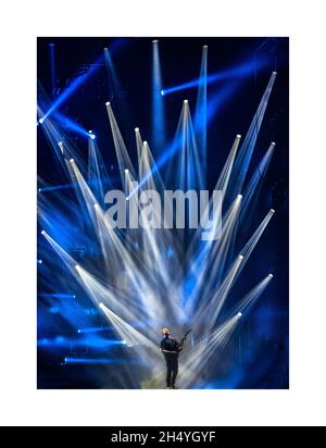 Jeff Ling of Parkway Drive performs on board the Carnival Magic during ...