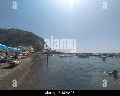 View of Saint Angelo beach in Ischia Island in Naples, Italy Stock ...