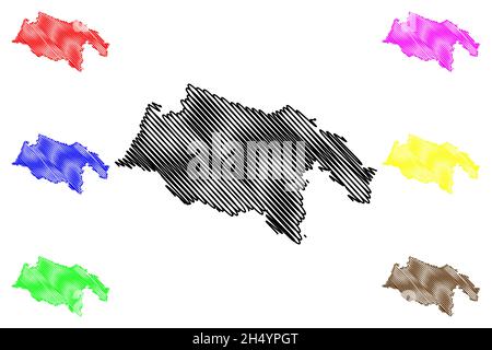 Ambedkar Nagar district (Uttar Pradesh State, Republic of India) map ...