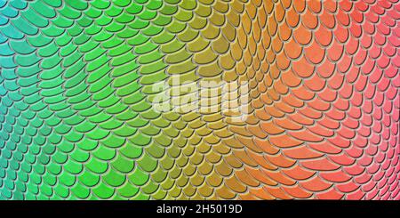 Abstract rainbow Fish scales background. 3D illustration background ...
