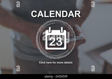 Calendar concept illustrated by a picture on background Stock Photo - Alamy