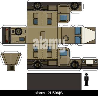 Vintage Radio Paper Model for Cut and Glue Stock Vector Image & Art - Alamy