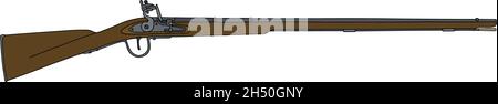 Hand drawing of a historical flintlock rifle Stock Vector Image & Art ...