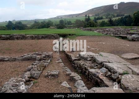 Open drain culvert running through the middle of excavated Roman ruins ...