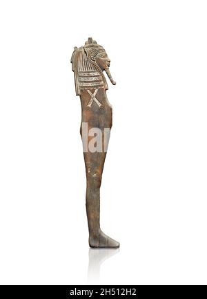 Egyptian Wood carvings of god Amset from a sarcophagus the "son of ...