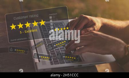 Customer Service Feedback Interface Concept Stock Photo - Alamy