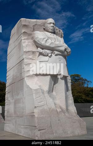 MLK Memorial Statue, Washington, D.C. Black and white photograph ...