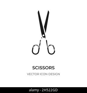 Scissors line and glyph icon, barber and hairdresser, hair shears ...