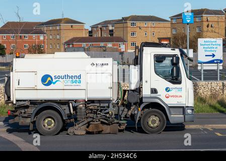 SCARAB Fayat Group street sweeper machine vehicle operated by town ...