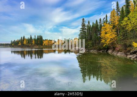Fall foliage color in Northern Manitoba, Canada Stock Photo - Alamy