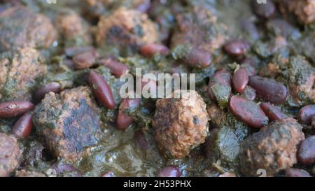 Pkaila dish, also called bkala, bkeila, or pkela, a traditional ...