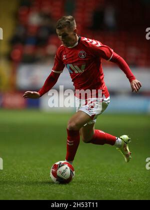 Charlton Athletic's Charles Clayden during the Papa John's Trophy ...